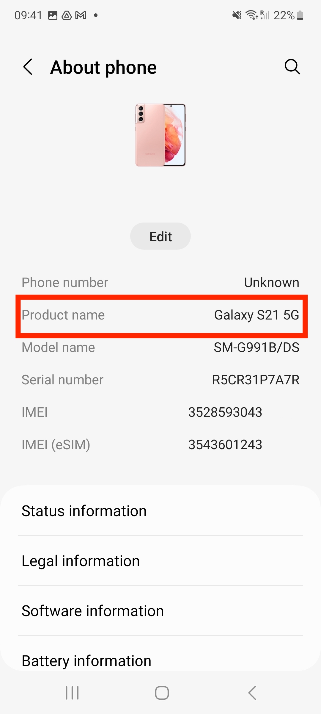 Identify Device Model on Samsung Device – eSIM Voyaz by Emtel