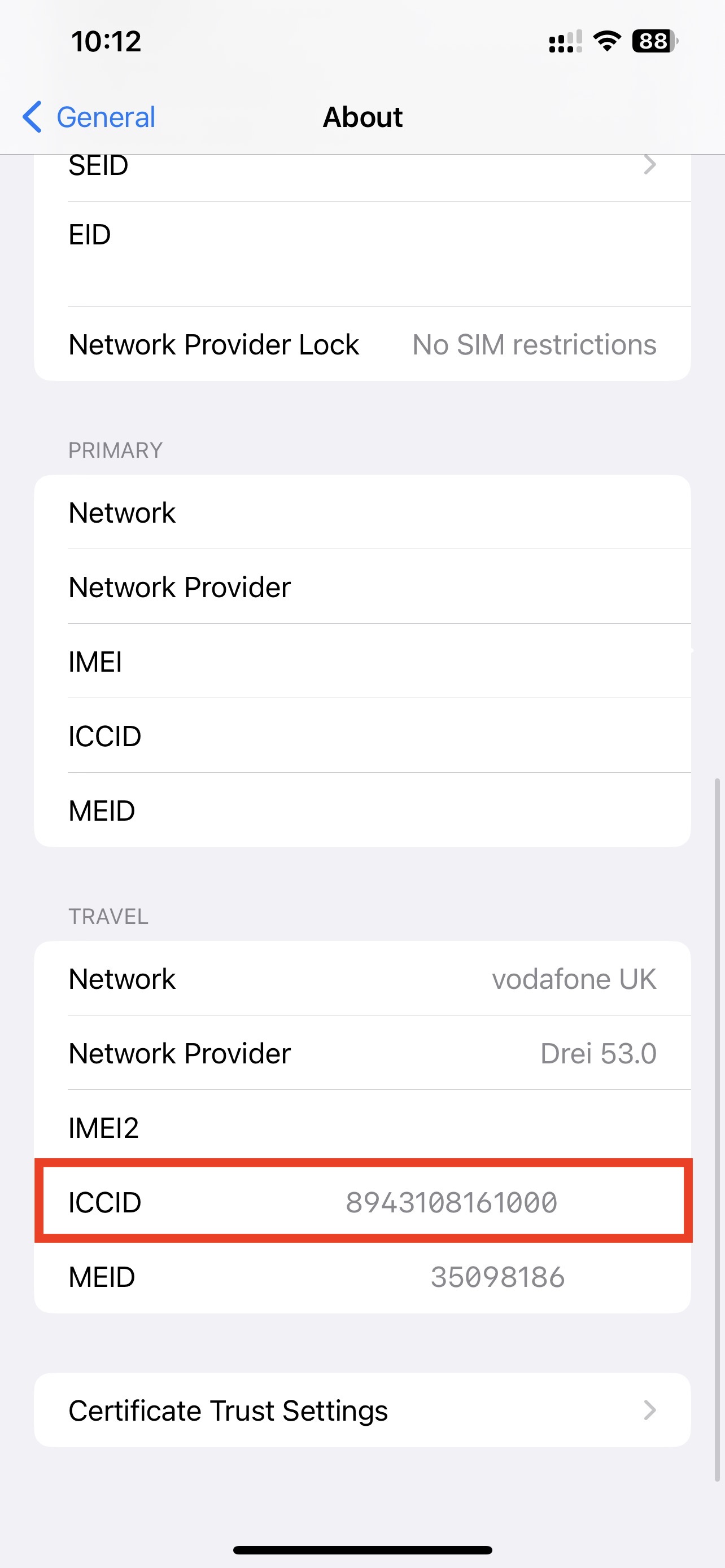 Localiser l'ICCID (numéro de série eSIM) sur les appareils Apple (iOS ...