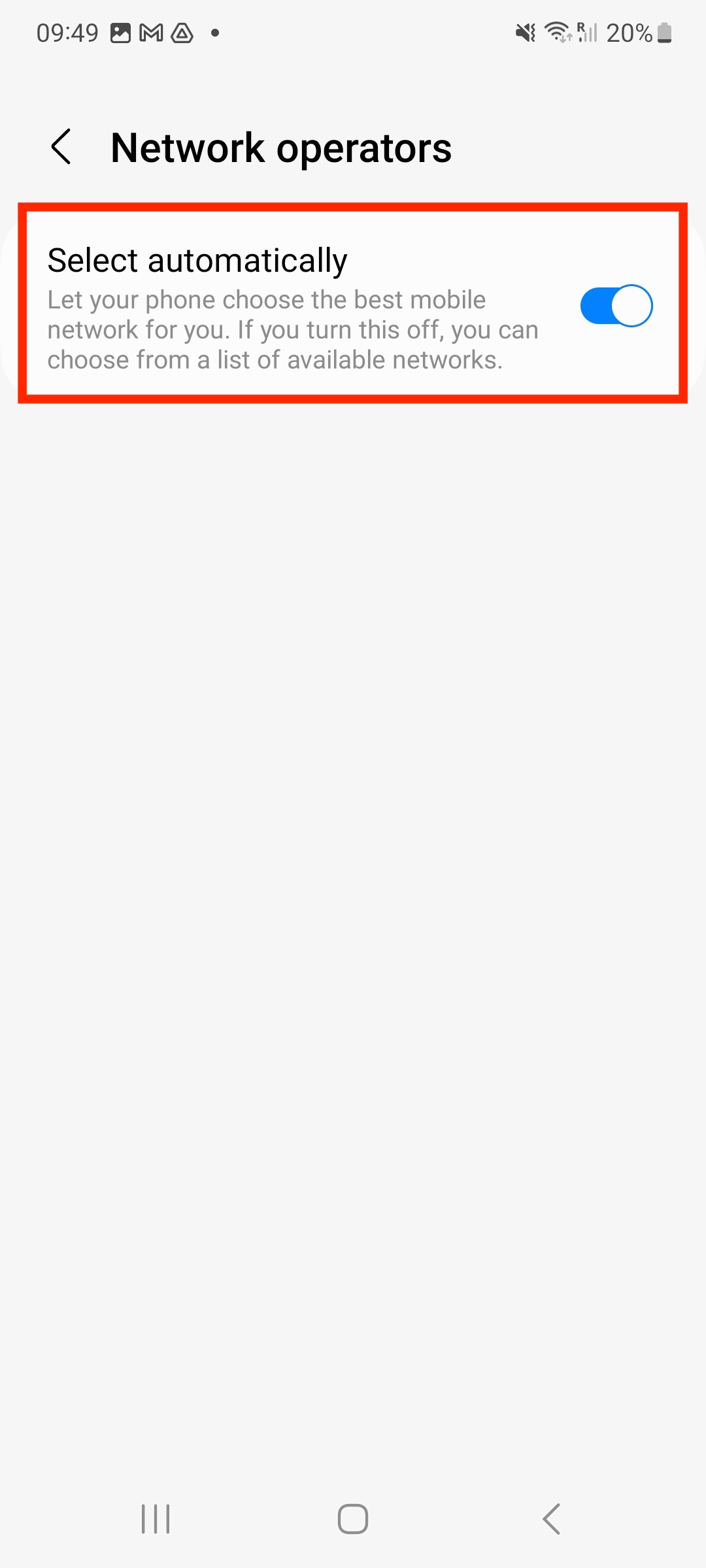 Sélection manuelle du réseau sur les appareils Samsung – eSIM Voyaz by Emtel